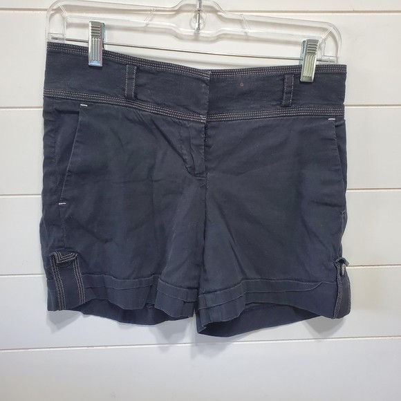 bebe | Shorts | Bebe Womens Size 2 Linen Black Front Back Pockets 4 ...